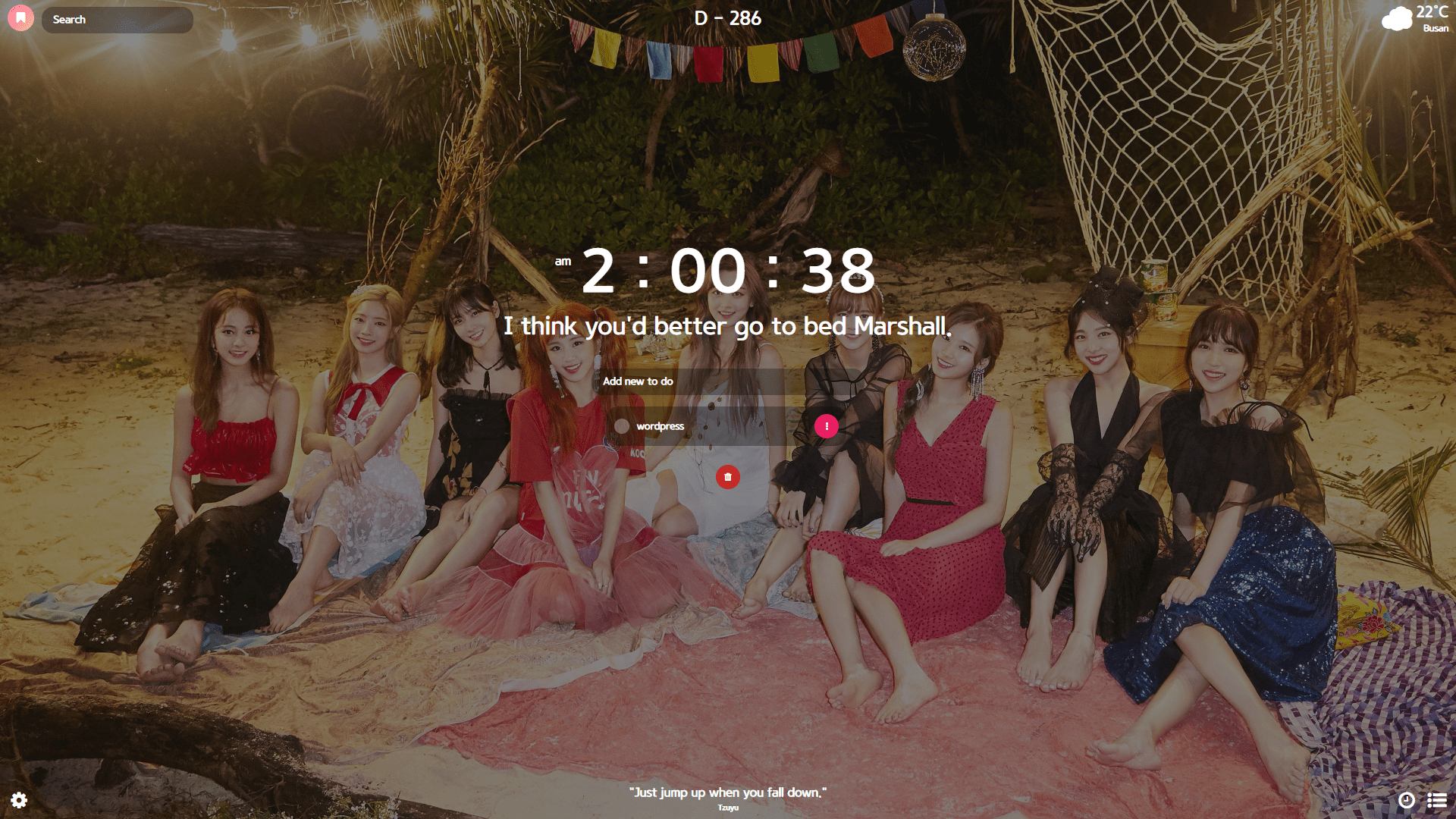 크롬 확장 프로그램 - TWICE New Tab - Marshall Ku's blog